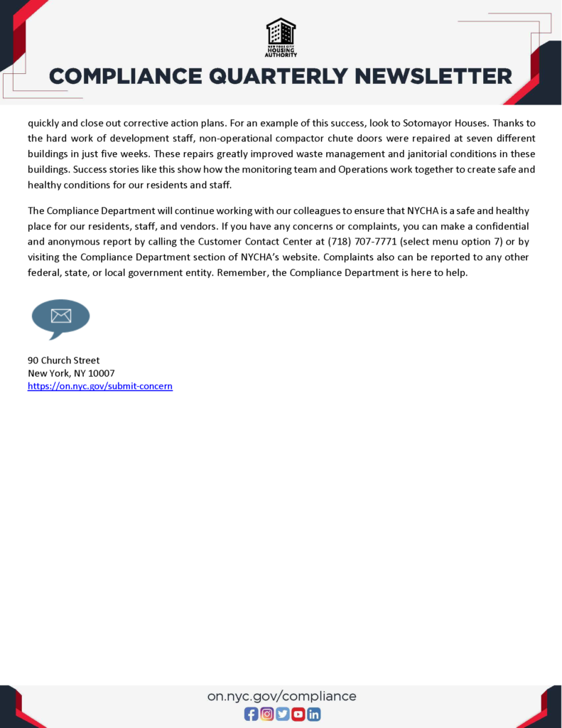 Inspiring a Compliance Culture - NYCHA Now