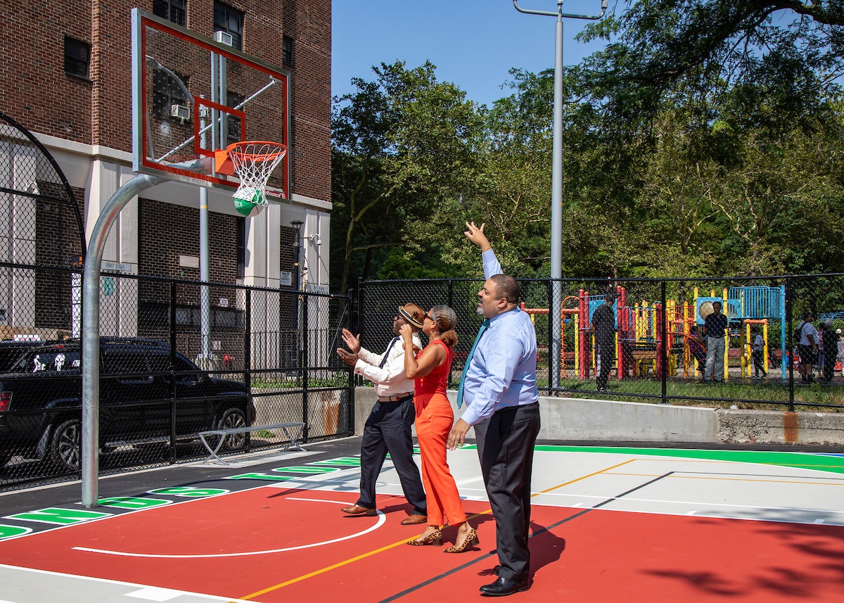 Multipurpose Recreation Area Opens at Polo Grounds Towers - NYCHA Now